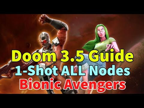 EASY Doom 3.5 Tech! Bionic Avengers 1-Shot ALL NODES! Raid Strategy | MARVEL Strike Force - F2P ...