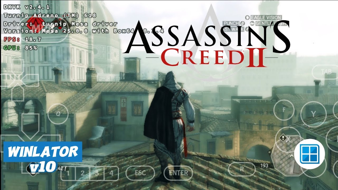 Winlator v10 | Assassin's Creed II | Snapdragon 732g | Android - YouTube