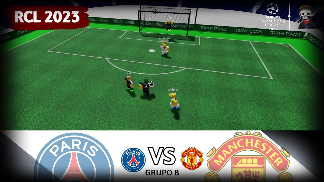 Psg vs Manchester United║Fase de Grupos║🟡Roblox Champions League - 2023 ...