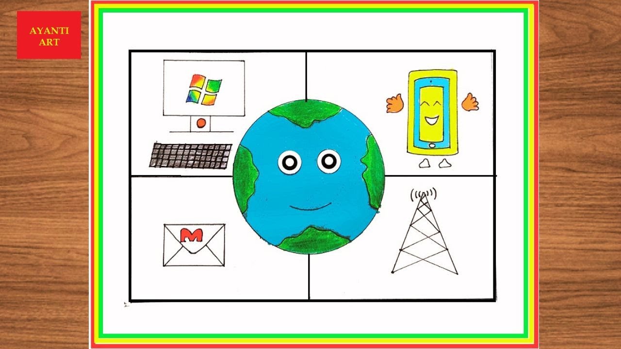 World Telecommunication Day Poster Drawing || World Telecommunication ...