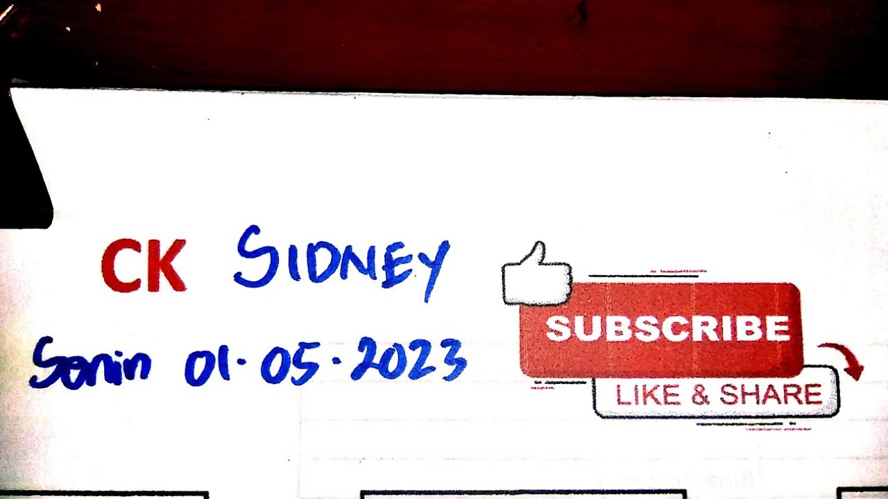 PREDIKSI SIDNEY HARI INI SENIN 01 MEI 2023 SALAM CK | RUMUS SIDNEY 4D ...