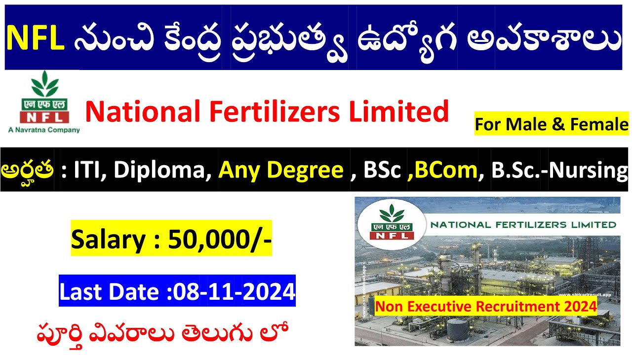 NFL Recruitment 2024 || National Fertilizers Limited Recruitment || All ...