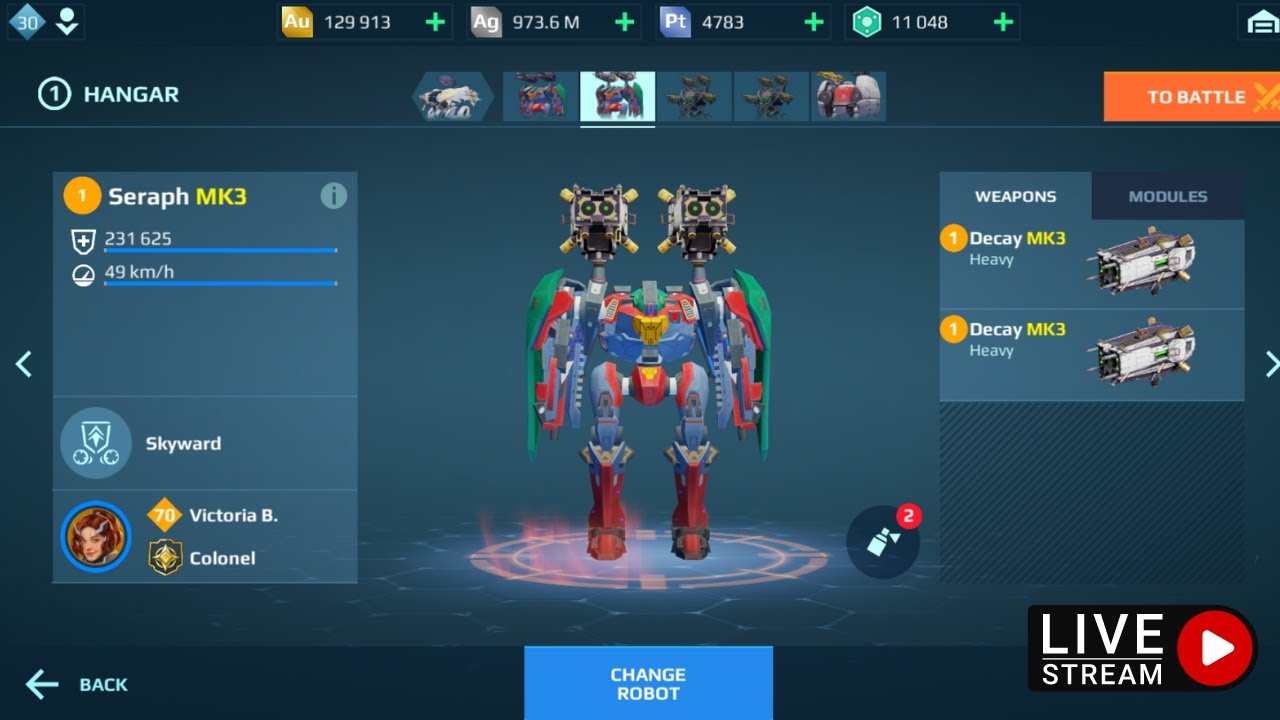 WAR ROBOTS LIVE STREAM SERAPH WHAT ARE THE BEST BUILDS? - YouTube