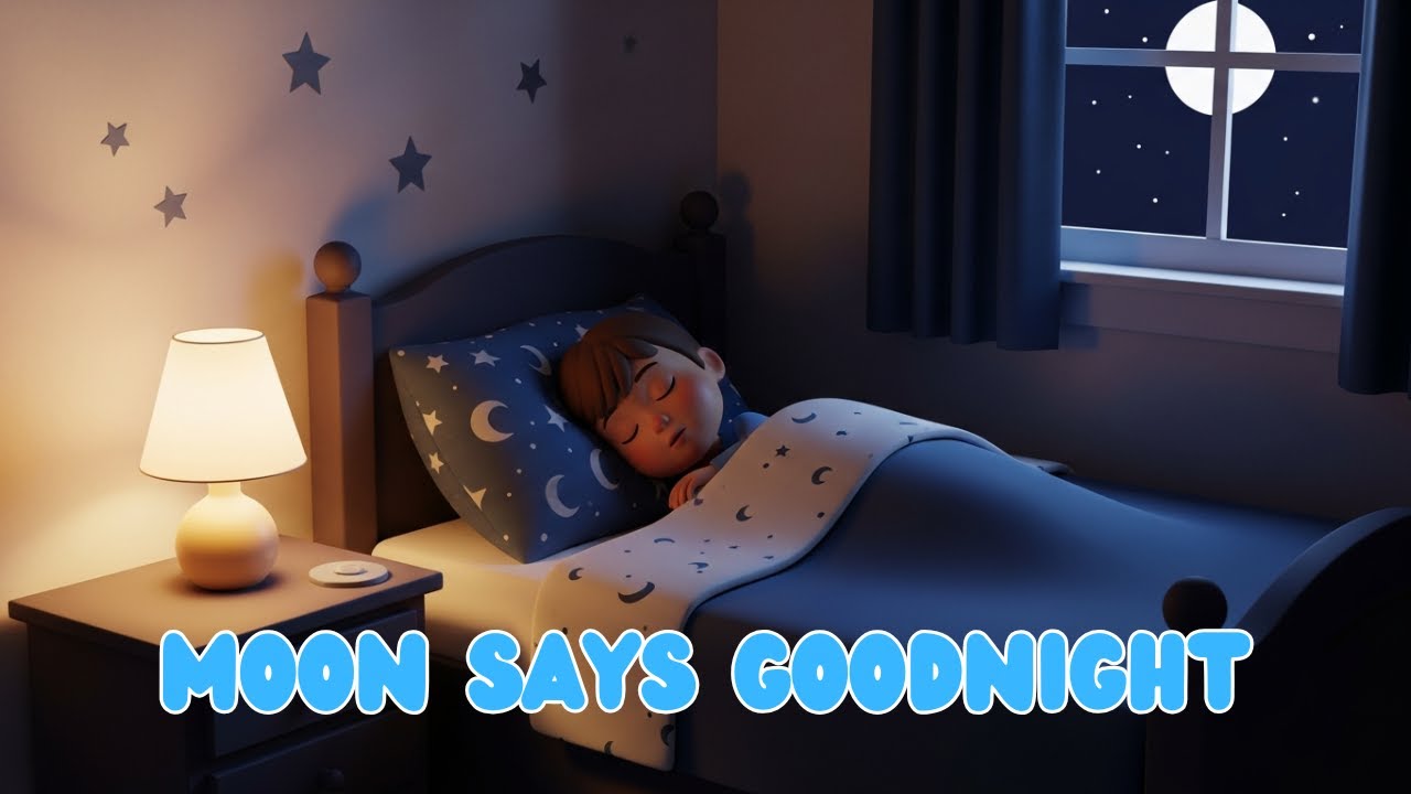 Moon Says Goodnight 🌙 Gentle 3D Lullaby for Kids | Soft Bedtime Song to ...
