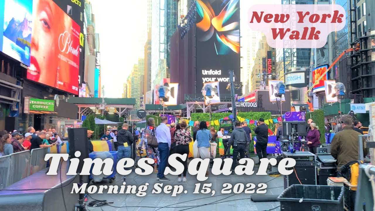 [NYC Walk] Times Square Morning on September 15, 2022 - YouTube