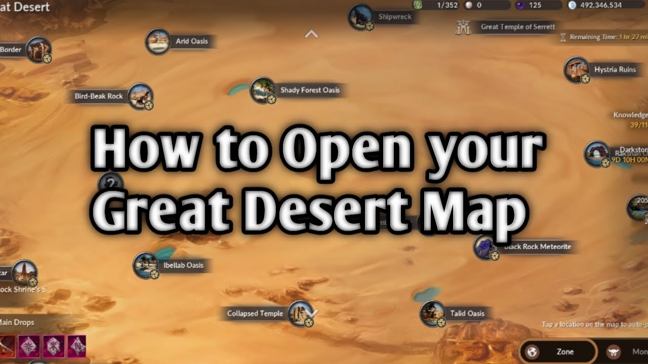 How to Open your Great desert map | Black desert mobile - YouTube