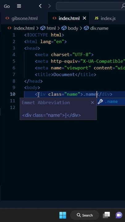 Easy emmets for coding in HTML... #programming #coding #viral #calculation #javascript - YouTube