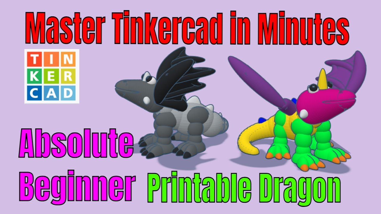 How To Make A 3d Printable Tinkercad Dragon For Absolute Beginners ...