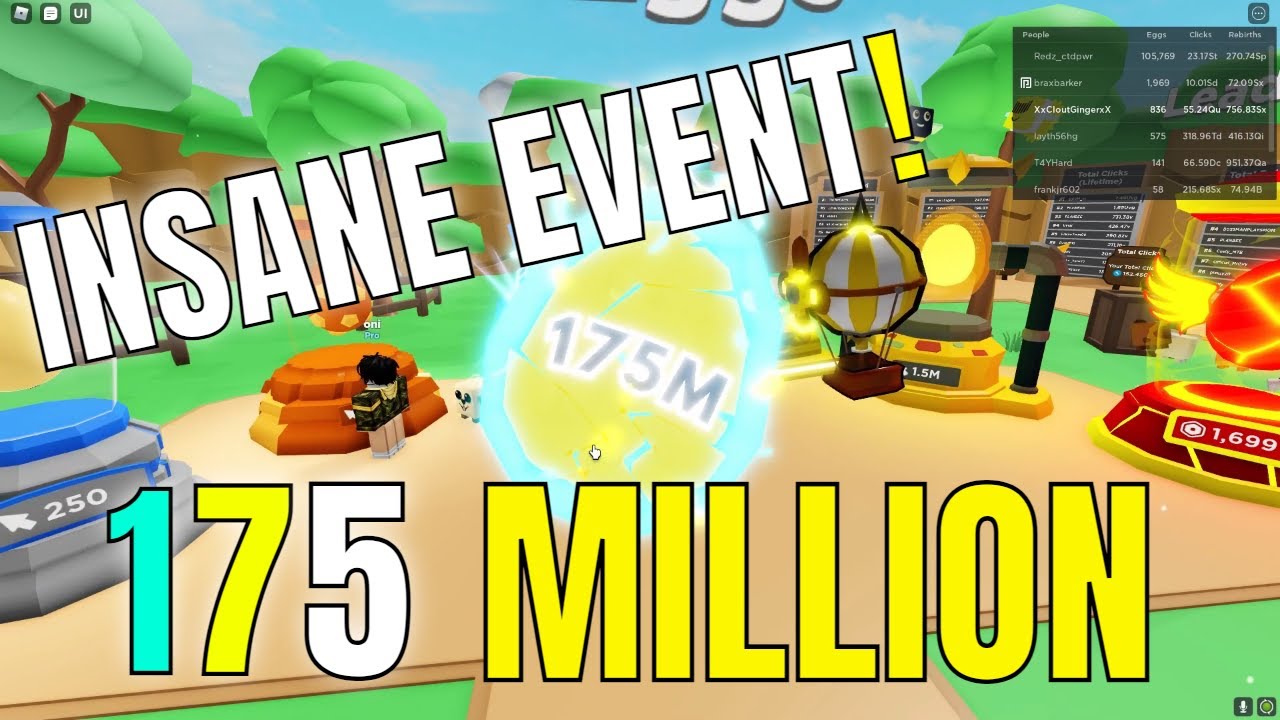 I Love The NEW 175M Event in Roblox Clicker Simulator (OP EVENT) - YouTube