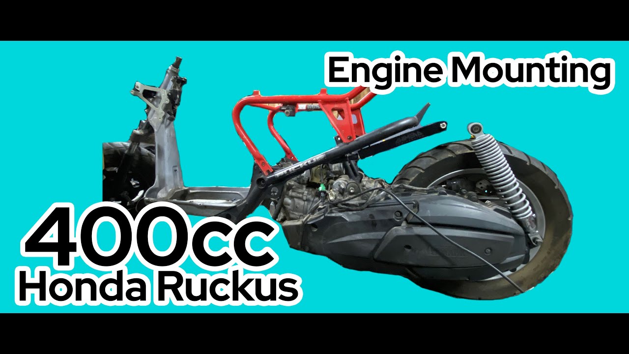 Honda Ruckus - Yamaha Majesty 400 swap - ep6 - Mounting the Engine on ...
