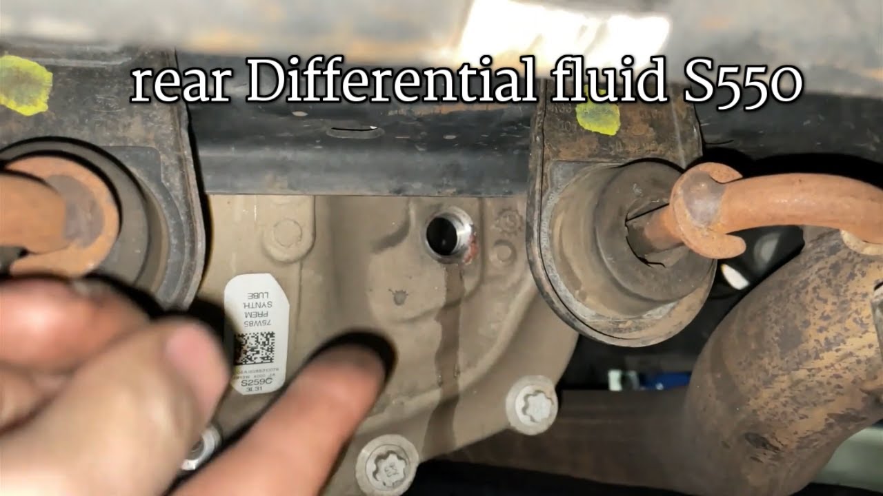 How to change rear Differential fluid S550 - YouTube