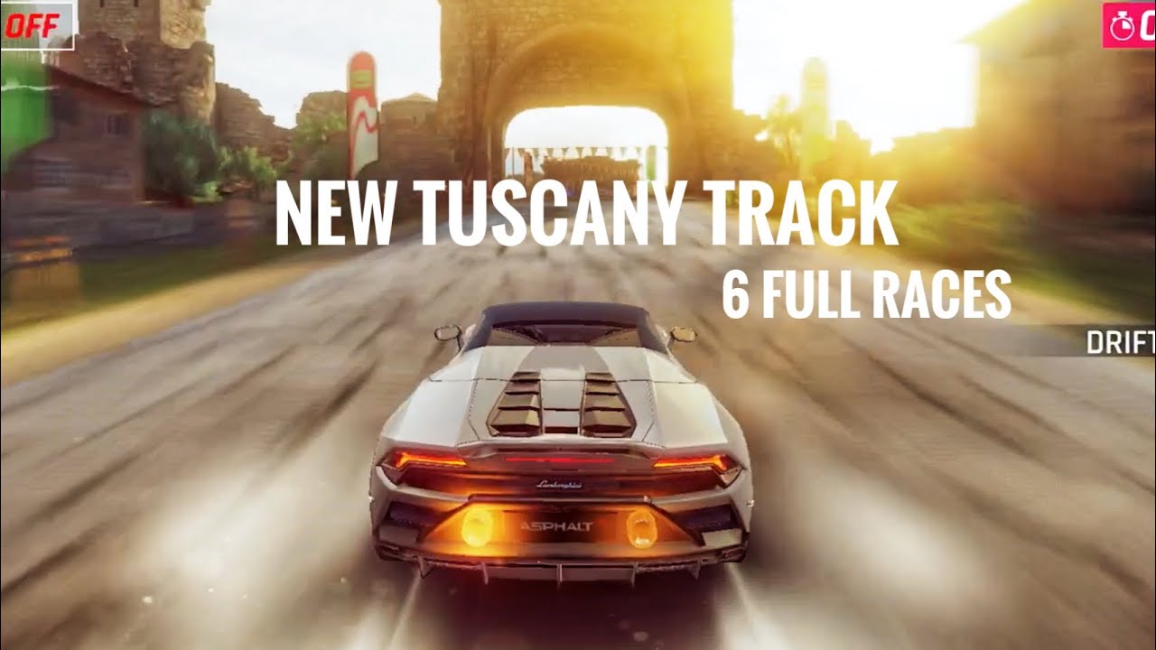 Asphalt 9 | New Tuscany Map - 6 Different Variants Gameplay - YouTube