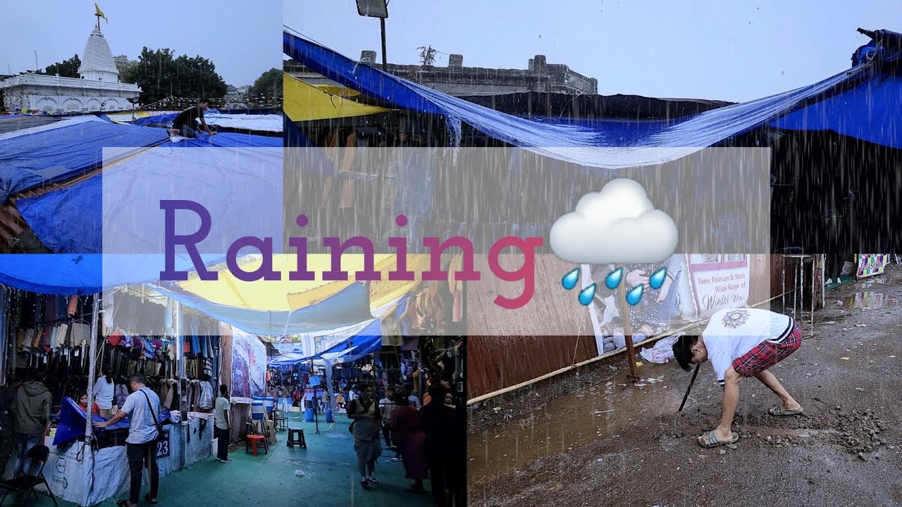 finally raining🌧 and street food 😋 - YouTube