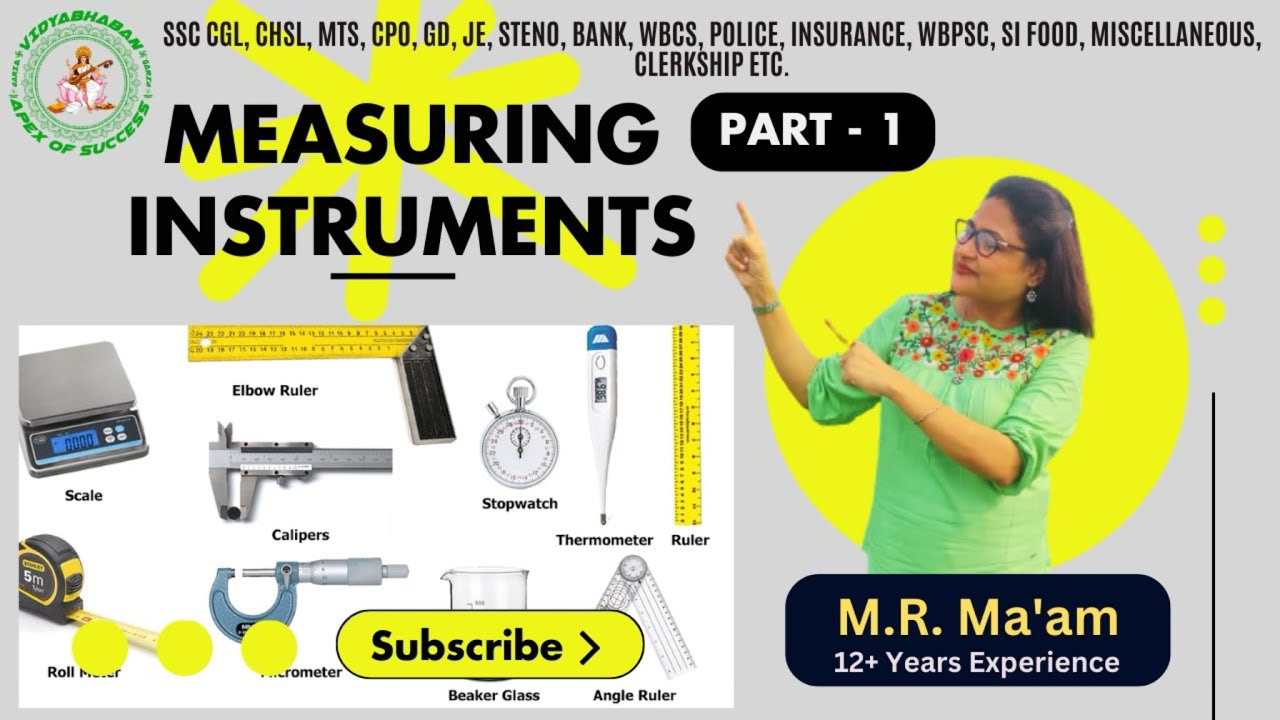 MEASURING INSTRUMENTS I PART-1 I Chart l SSC I RAIL I POLICE I FOOD I ...
