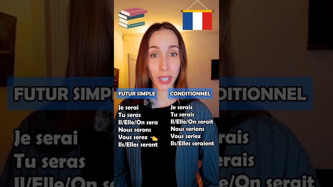 "ÊTRE" 🇫🇷 Futur simple VS Conditionnel #apprendsetparle #french # ...