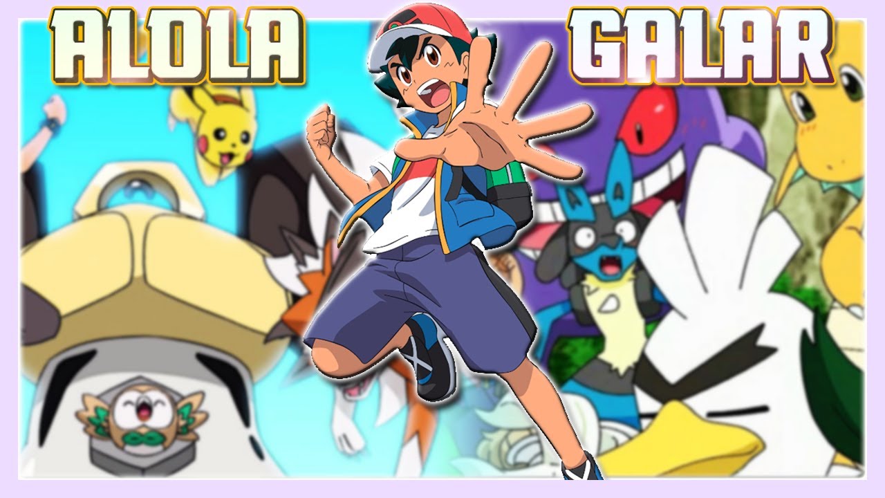 POKÉMON de ASH de ALOLA vs POKÉMON de ASH de GALAR! COMBATE POKÉMON ...