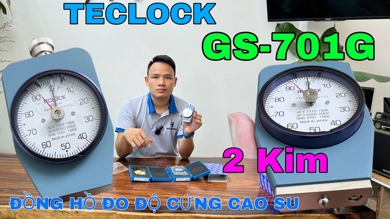 Đồng hồ đo độ cứng cao su Teclock GS-701G Type C - YouTube