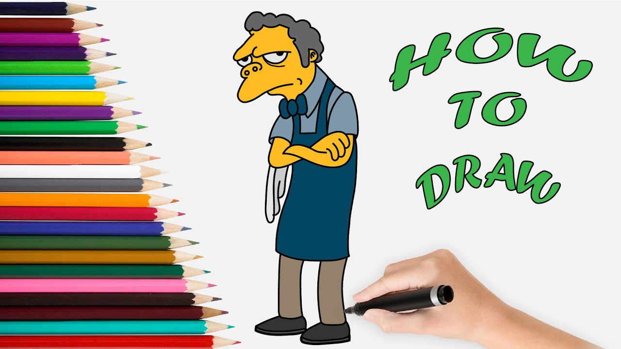 How to Draw Moe Szyslak from the Simpsons|The Simpsons - YouTube