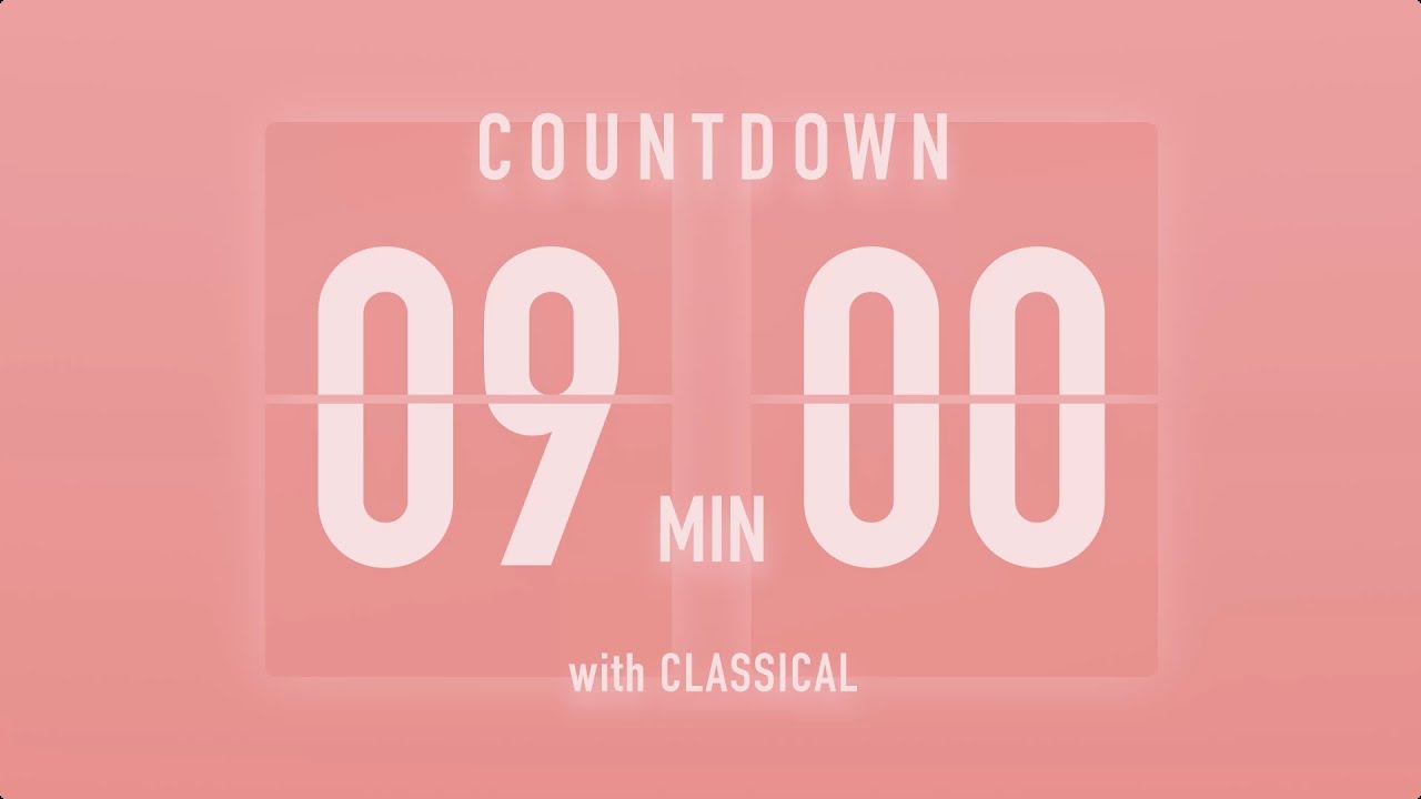 9 Minute Countdown Flip Timer 🎵 With Classical Music 🎹 Blue Danube ...