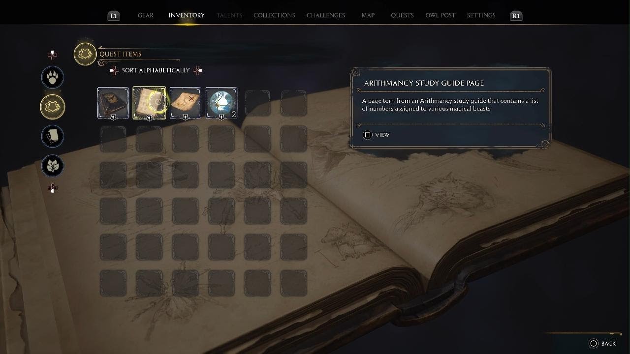 Hogwarts Legacy Arithmancy Study Guide Page - YouTube