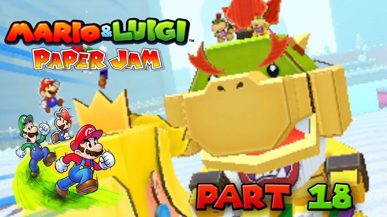 Mario & Luigi: Paper Jam - Part 18 - Boss Papercraft Bowser Jr. - YouTube