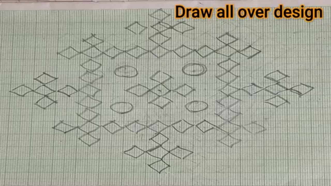 Draw gujarati all over design by hand on graph paper | Super Easy ...