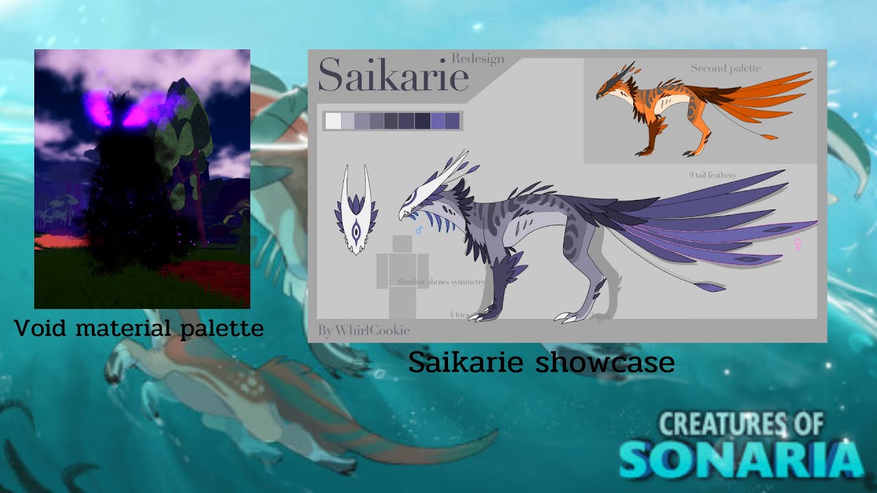 Saikarie showcase & Material palette | Creature of Sonaria - YouTube