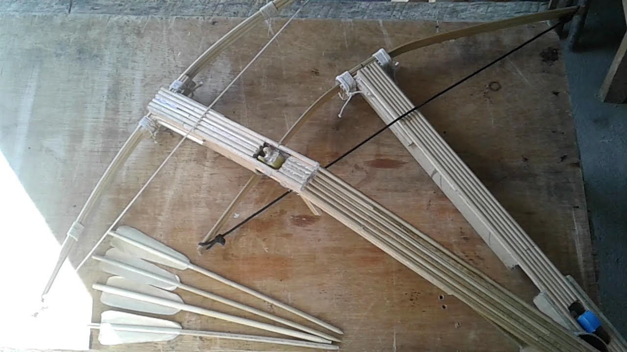 Como hacer una ballesta casera paso a paso parte1 - YouTube