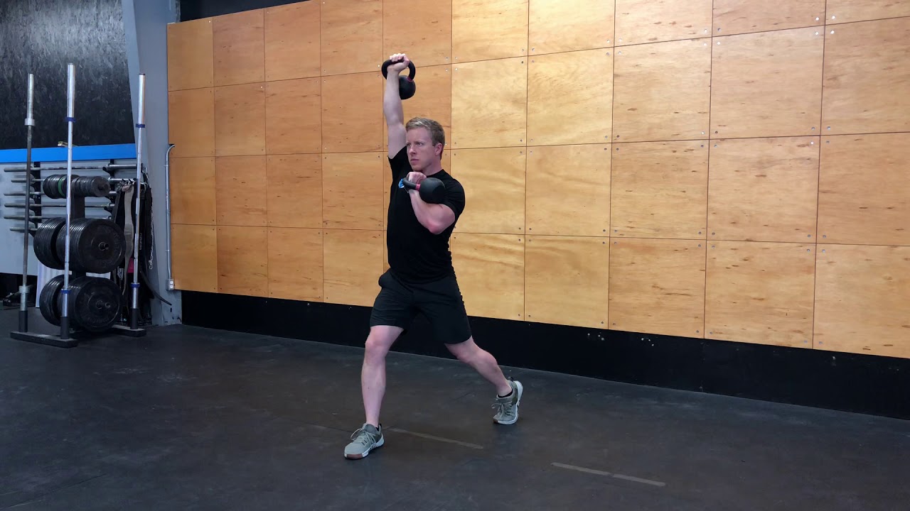 KB OH + Front Rack Split Squat - YouTube