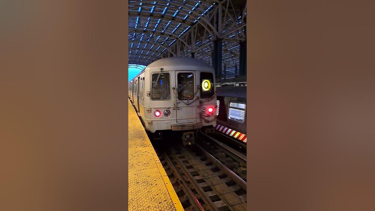Manhattan Bound R46 Q train leaving Coney Island - YouTube
