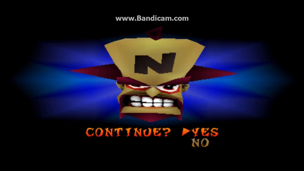 Crash Bandicoot 2 (PS1) Game Over Screen - YouTube