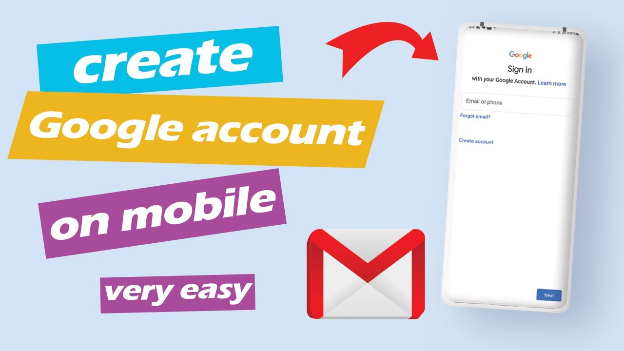 how to create gmail account in mobile /google ka account kaisa banaye ...
