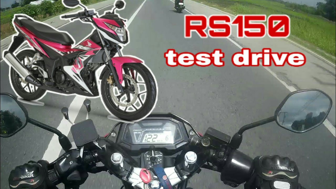 Honda RS150 test drive and try to top speed - YouTube