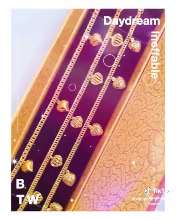 Wing Sing 916 Gold Hanging Love Choker Jaring Lipan Bracelet - YouTube