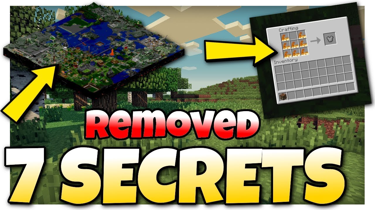 7 Removed Minecraft Secrets [ Features ] Xbox / PS4 / MCPE / PC - YouTube