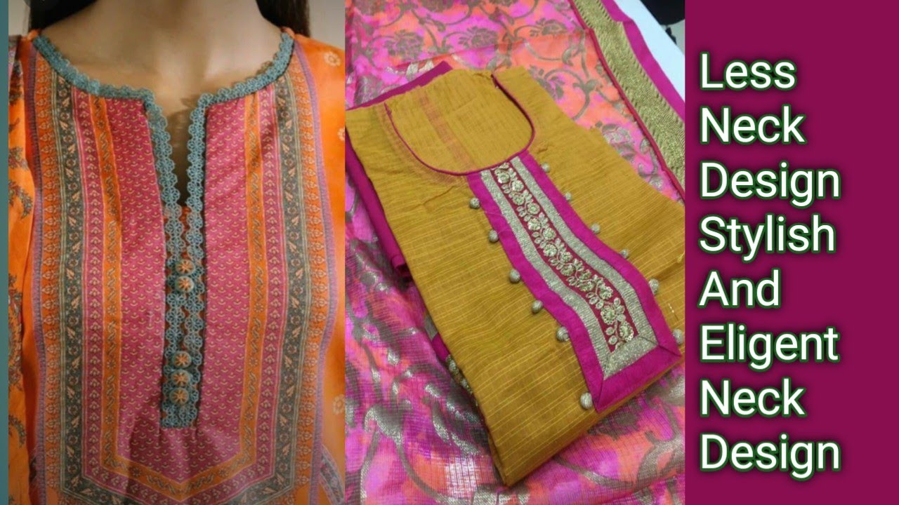 Less Neck Design Piping Neck Design Dori Neck Design Stylish And ...