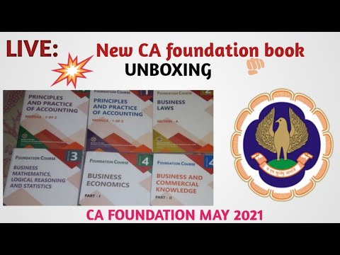 New CA Foundation Books Unboxing| May 2021 - YouTube