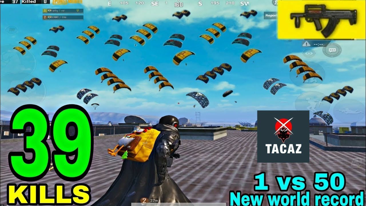 TACAZ RECORD BREAK | POCHINKI 39 KILLS SOLO VS SQUAD | TACAZ | PUBG ...