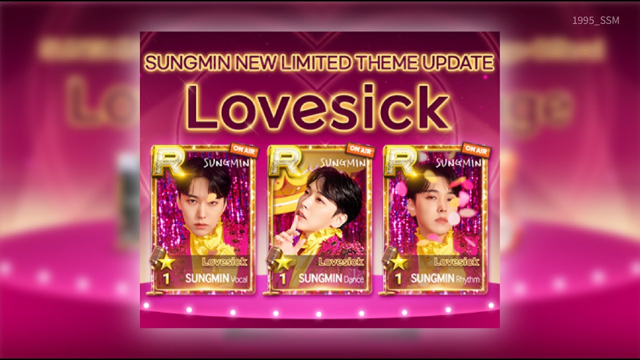 [SuperStar SMTOWN] Collect & Purchase SUNGMIN 'Lovesick' 🎤🪩Limited ...