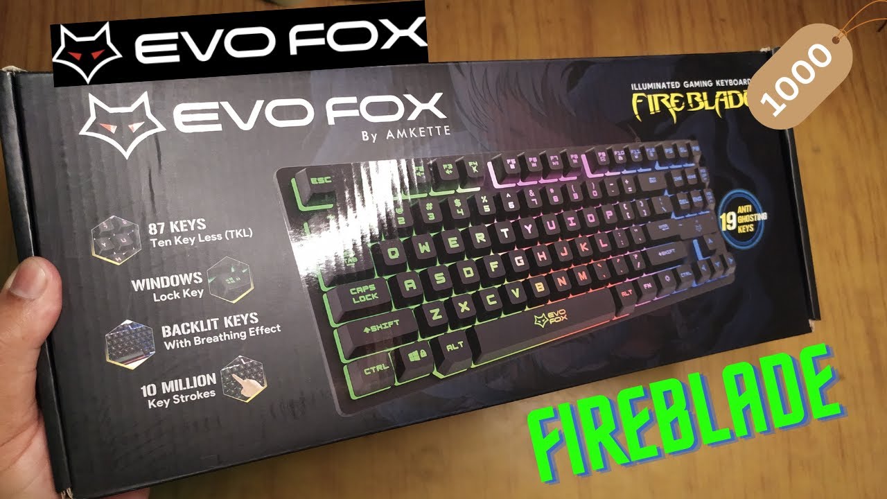 Evo Fox (by Amkette) Fireblade | Bestr KeyBoard Under 1000 | RGB - YouTube