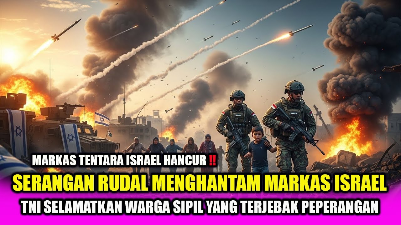 BARU SAJA TERJADI SERANGAN RUDAL HANCURKAN MARKAS TENTARA ISRAEL DI ...