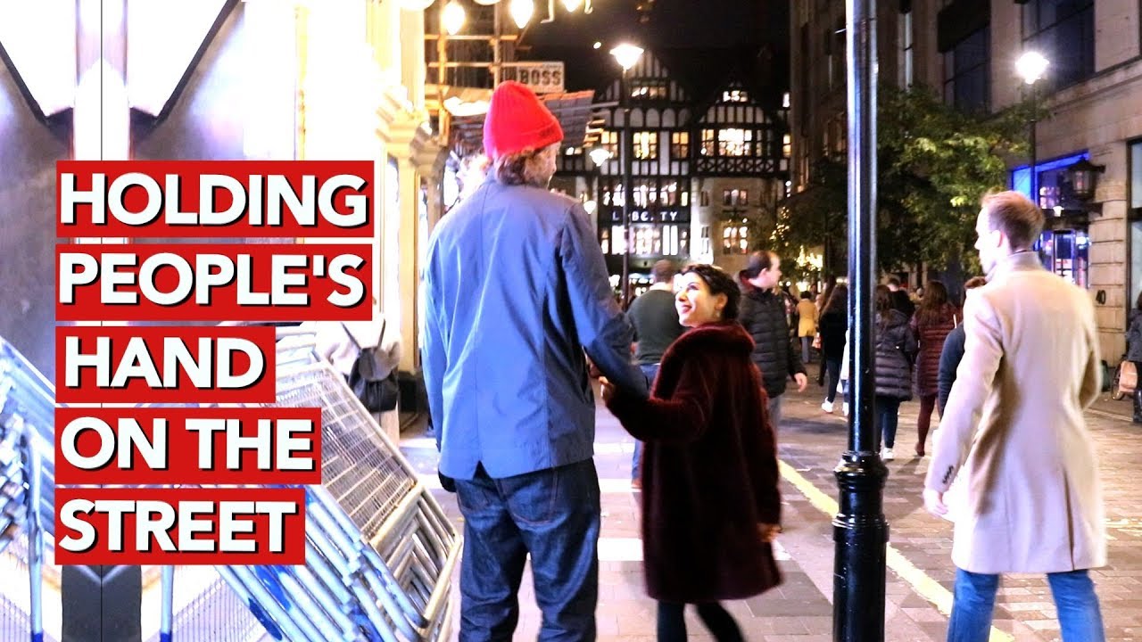 Holding people's hand on the street! - YouTube