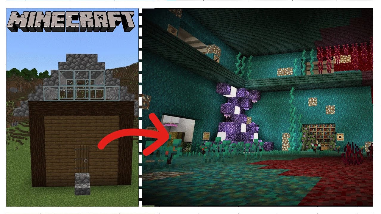 Minecraft MASSIVE underground NETHER base tutorial - YouTube