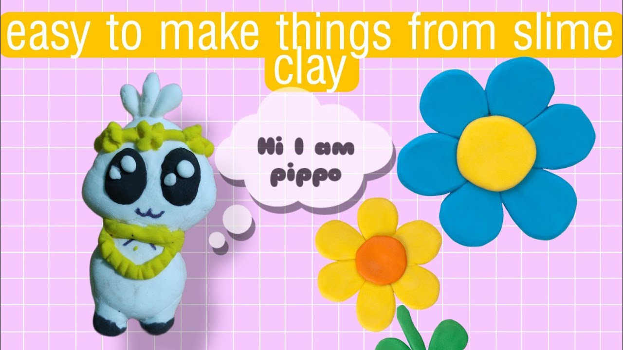 easy way to make things from slimeclay||slime clay||cute ||funny slime ...