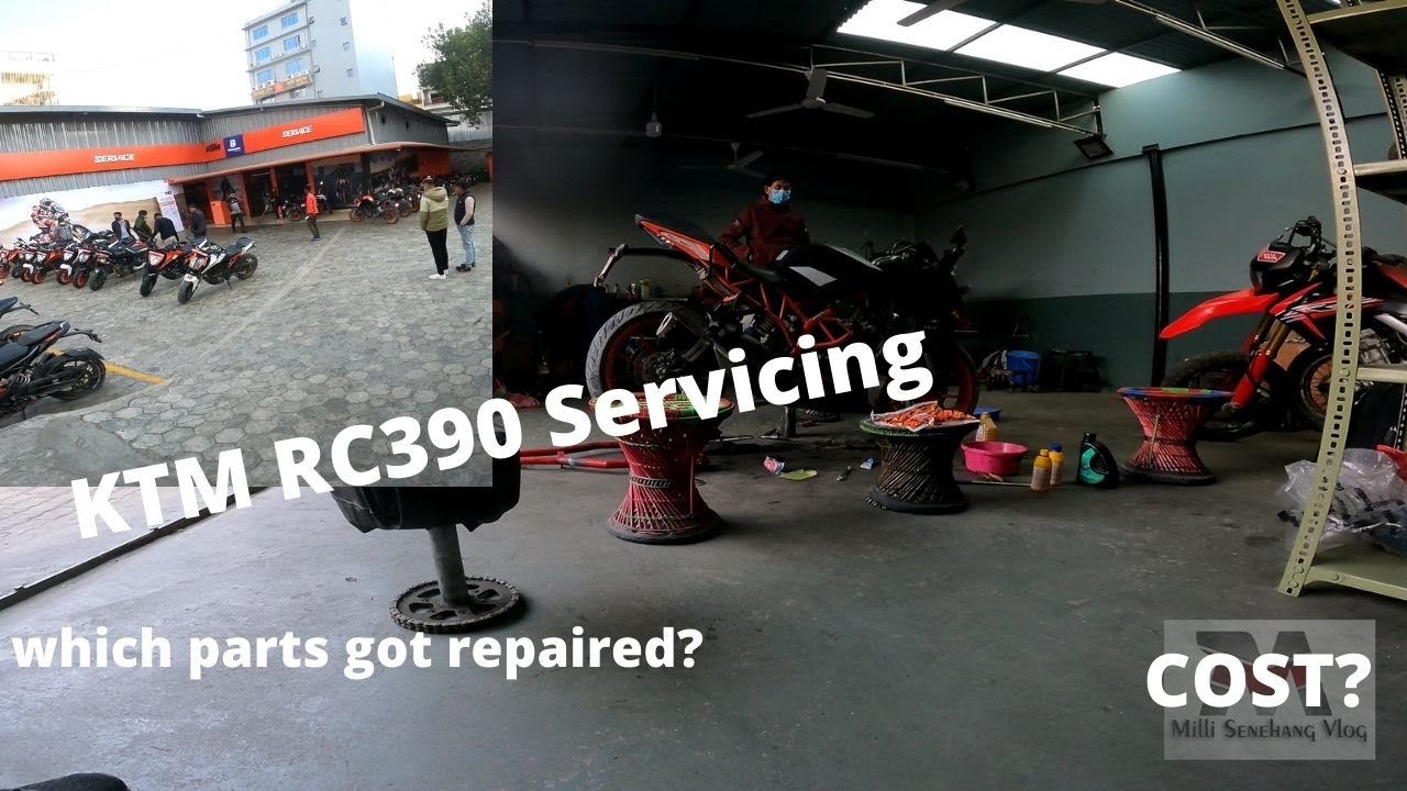 KTM RC390 Servicing │ Ride to KTM Service Centre for Clutch Cable ...