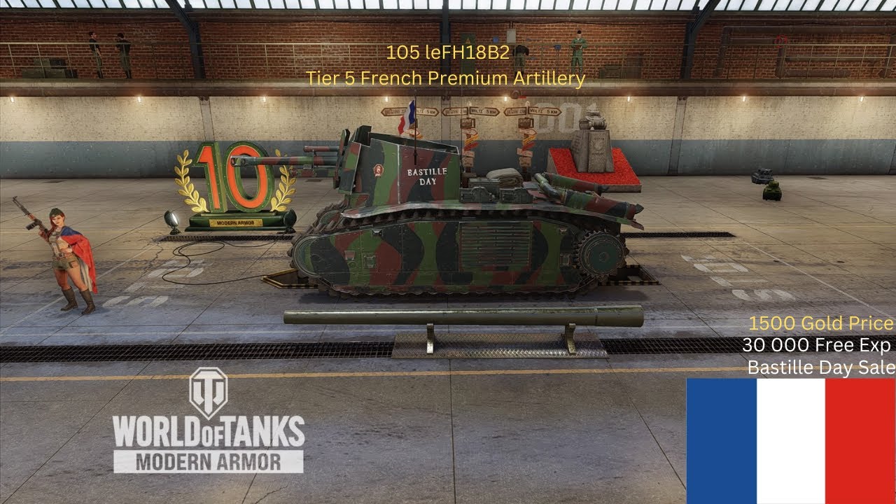 105 leFH18B2 Tier 5 French Premium Artillery Tank World of Tanks Modern ...
