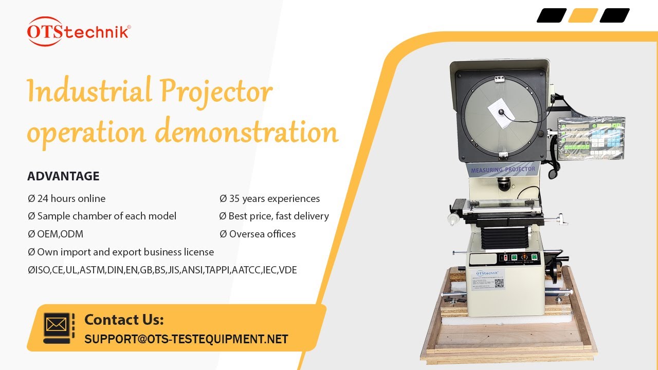 Industrial Projector/profile projector operation demonstration - YouTube