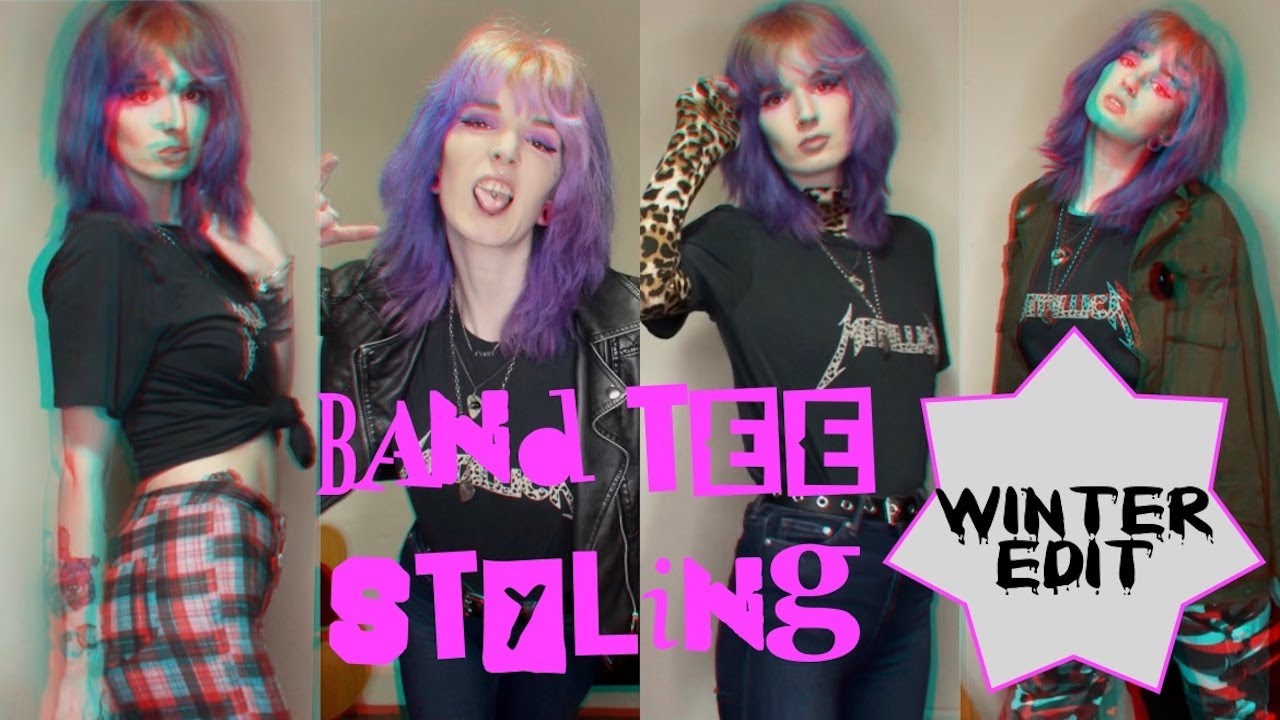 Simple way to style a *BAND TEE* (Winter Edition) - YouTube