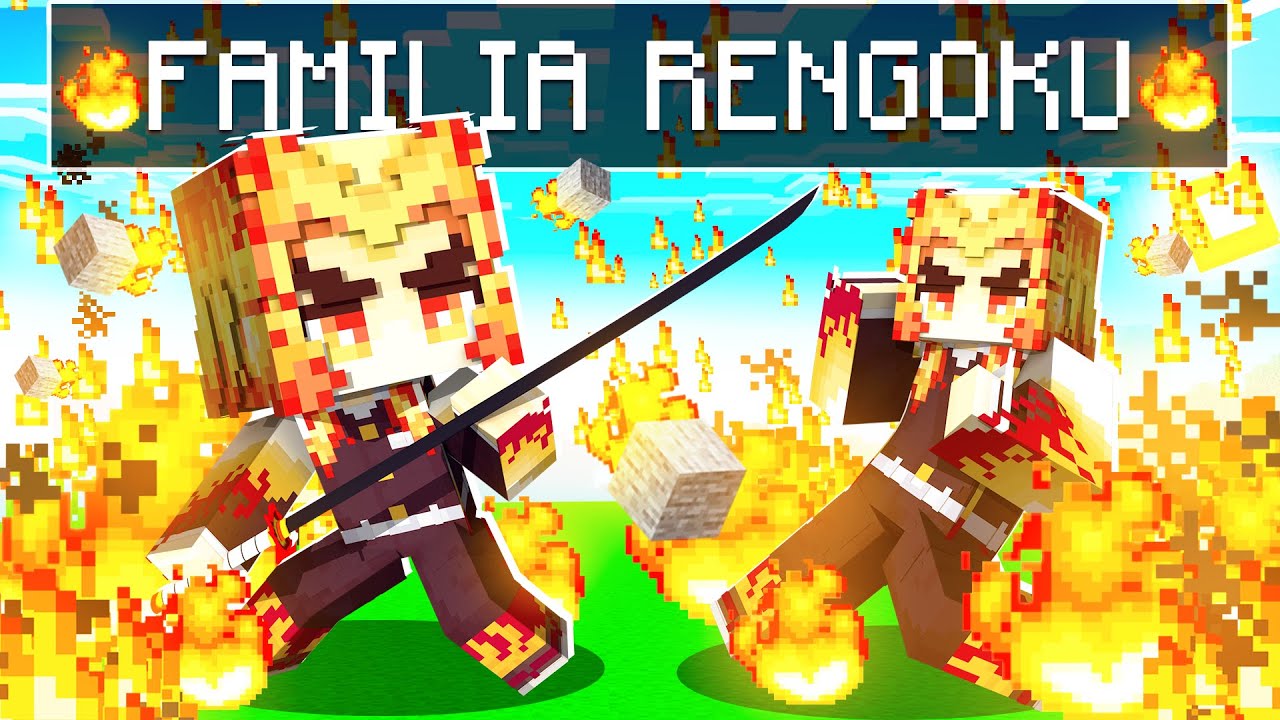 ENTREI PRA FAMILIA DO RENGOKU no Minecraft *Demon Slayer* - YouTube