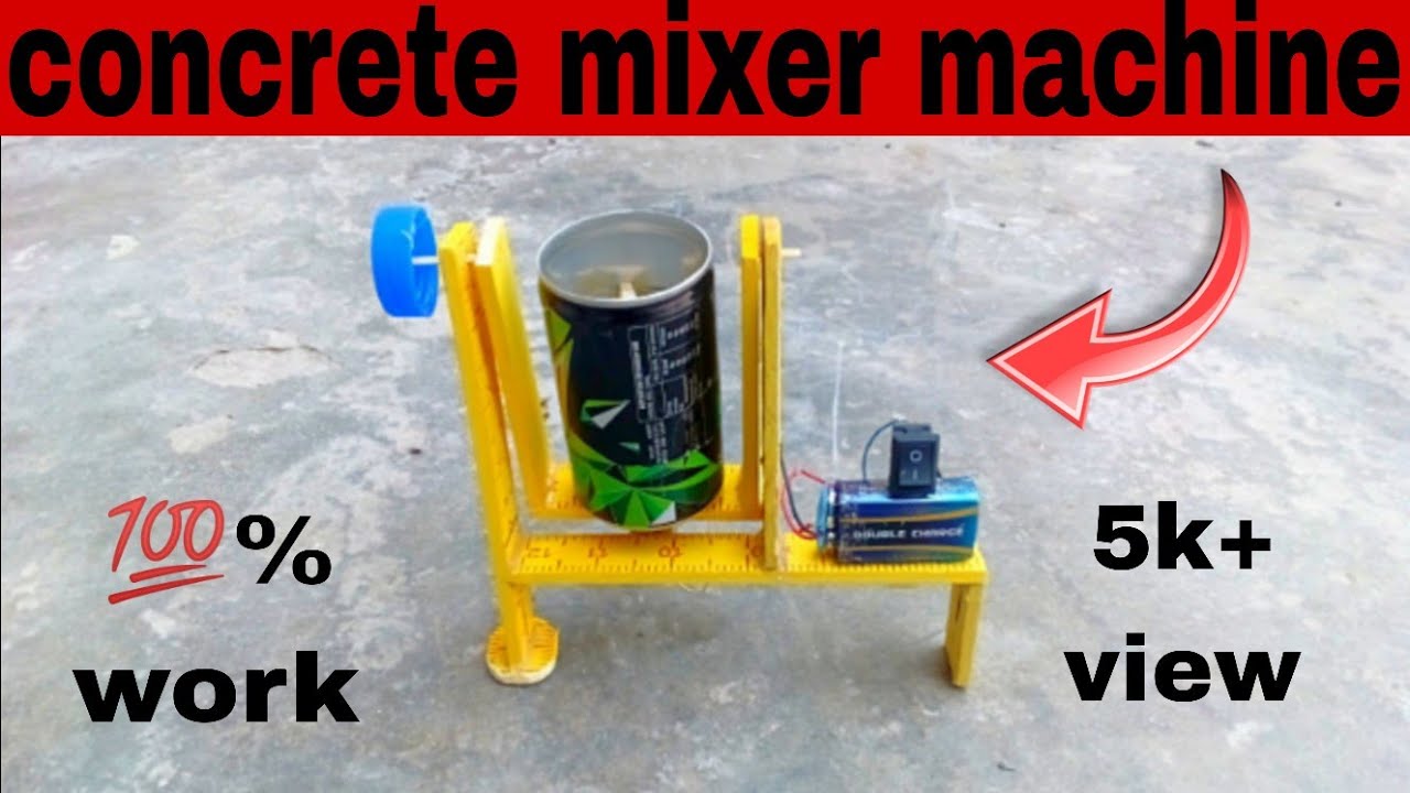 How to make concrete mixer machine at home very simple/DIY/school ...